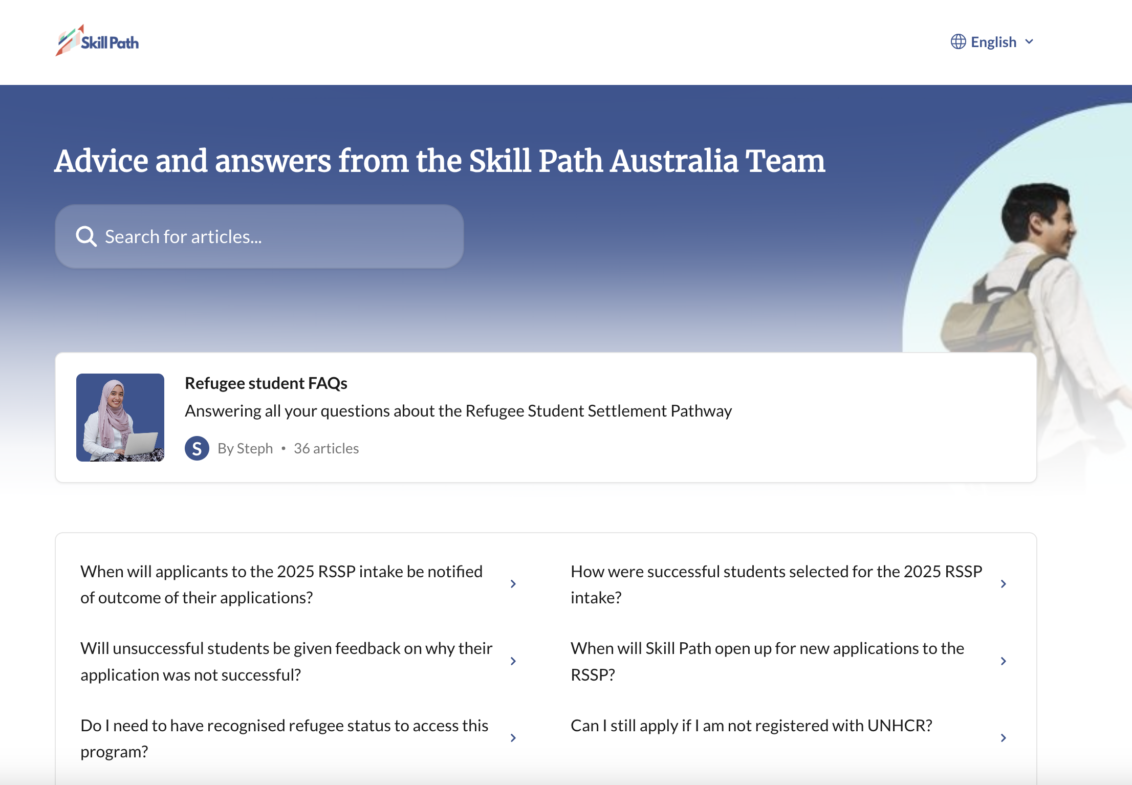 Refugee Student Settlement Pathway — Skill Path